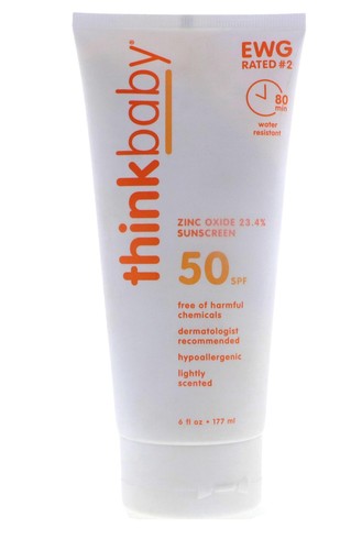 Thinkbaby SPF 50+ Baby Mineral Sunscreen Safe Natural Water Resistant ...