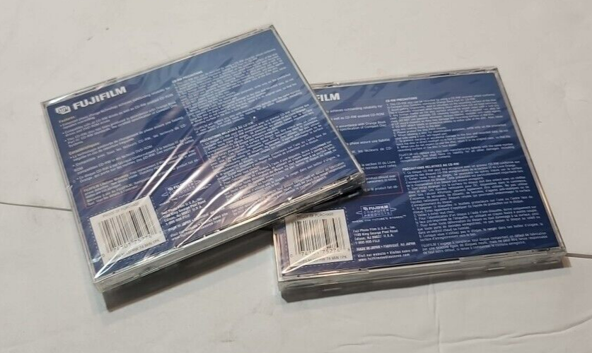 FujiFilm CD-RW ReWritable 74 min 650 MB Lot of 2 - New - Both Sealed ...