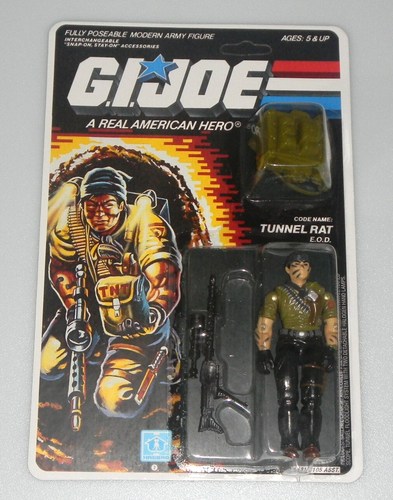 *RECARDED* 1987 Vintage G.I. GI Joe 3.75 ARAH Tunnel Rat v1 Figure Near ...