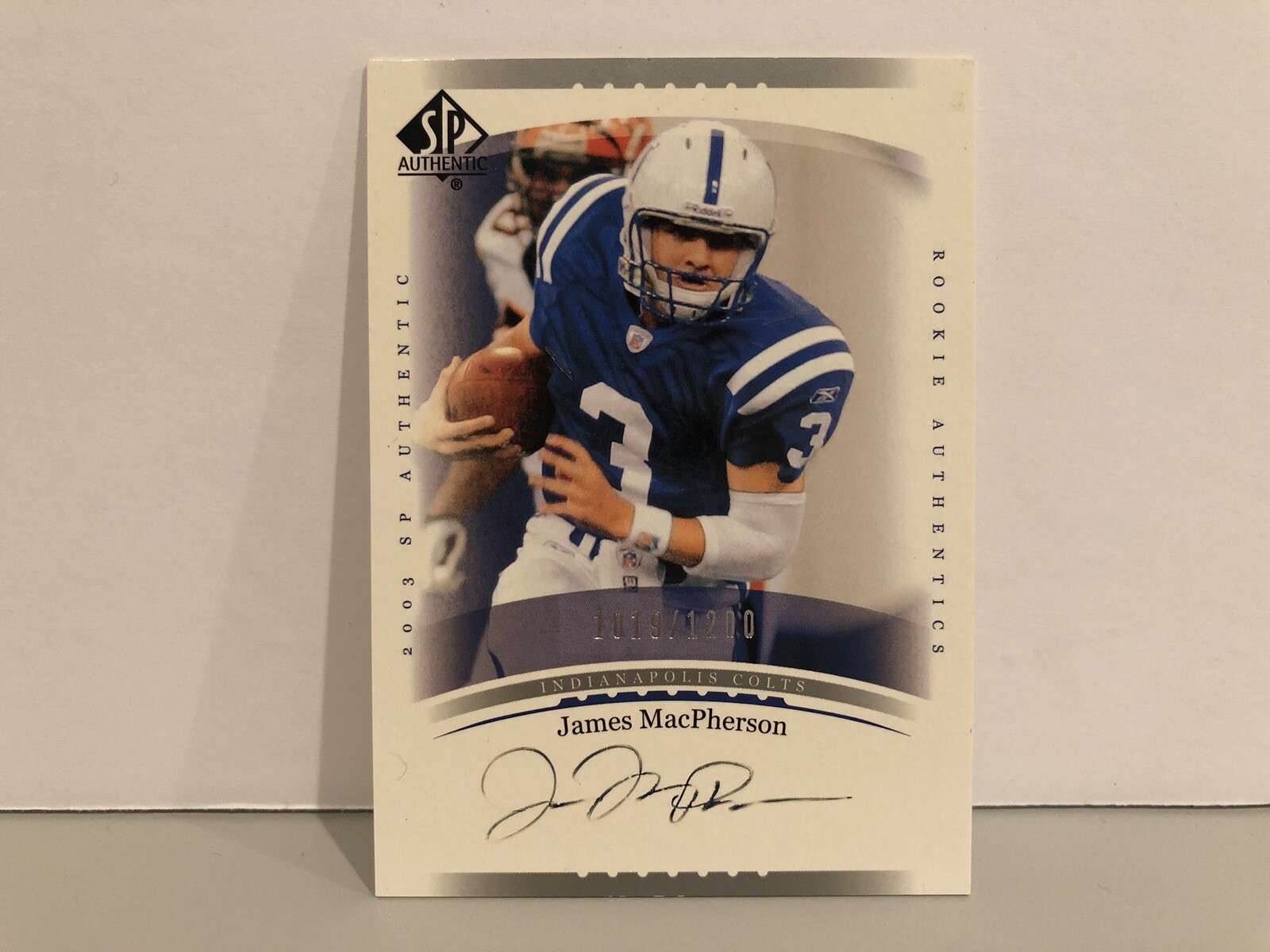 2003 SP Authentic #220 James MacPherson Indianapolis Colts Auto ...
