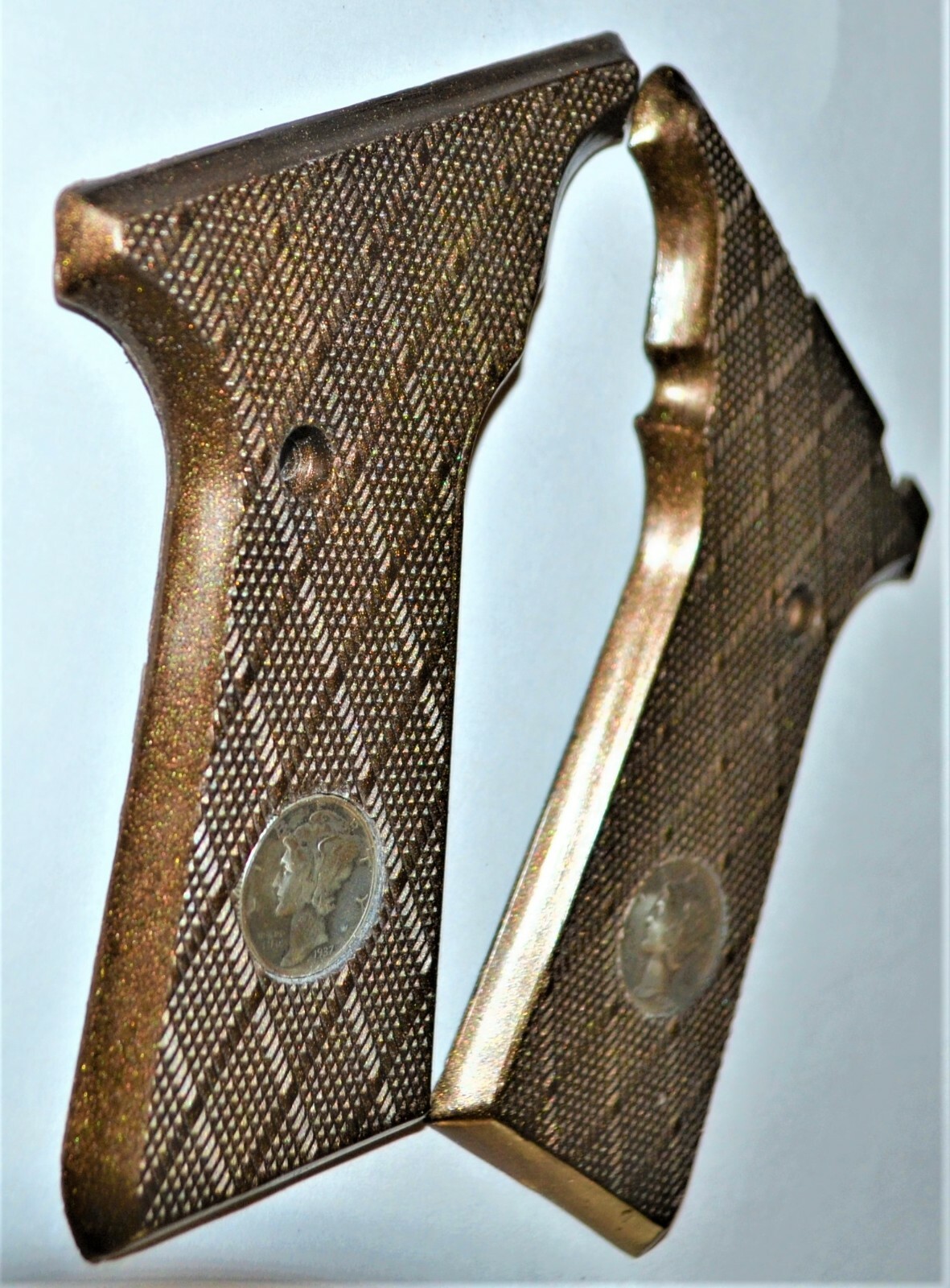 Browning Buckmark UFX Pistol Grips dark brown plastic with mercury ...