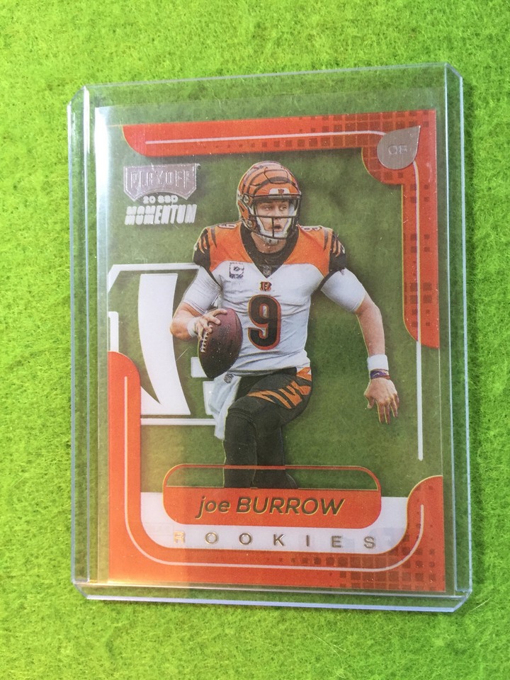 JOE BURROW ROOKIE CARD JERSEY #9 BENGALS RC 2020 Panini Playoff Joe ...