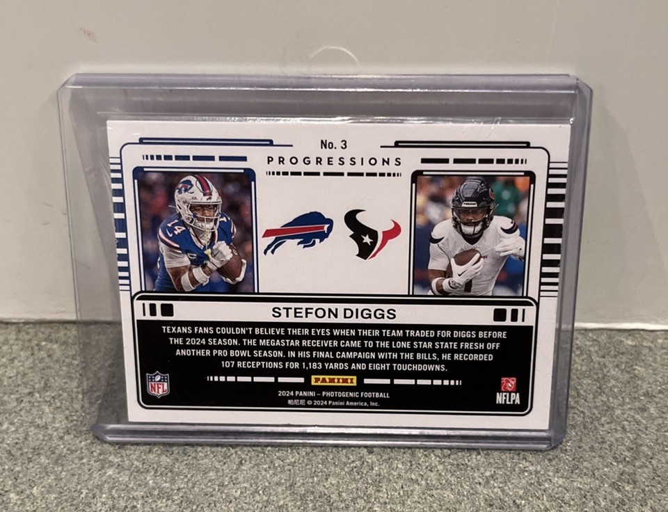2024 Panini Illusions Stefon Diggs Purple /75 Buffalo Bills Houston ...