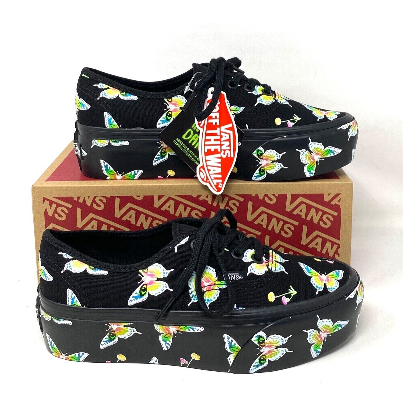 VANS Authentic Stackform Platform Low Top Black Women's Canvas Size ...