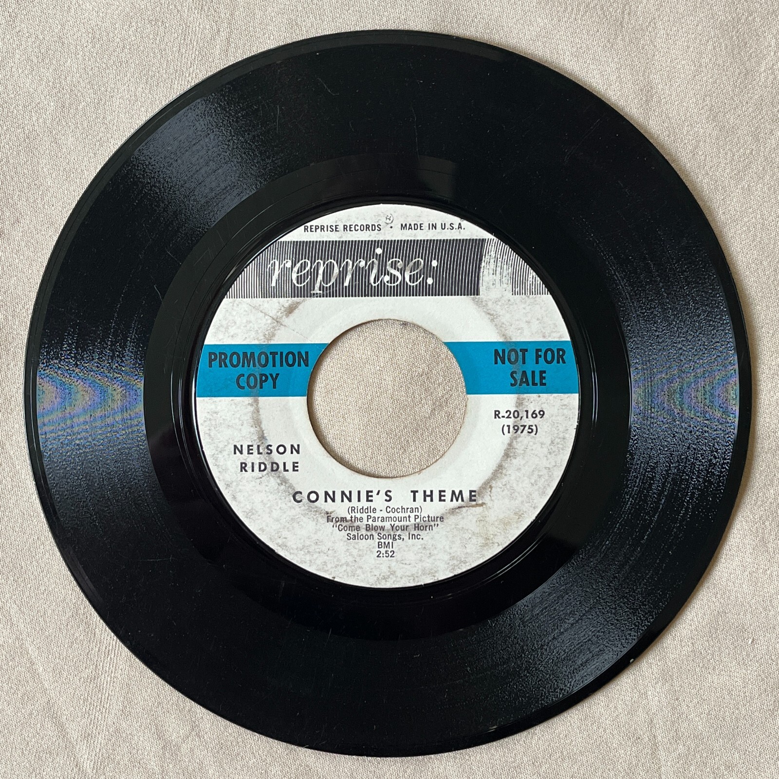 NELSON RIDDLE Connie's Theme 1963 Vinyl 7" Single Reprise R-20,169 - VG ...