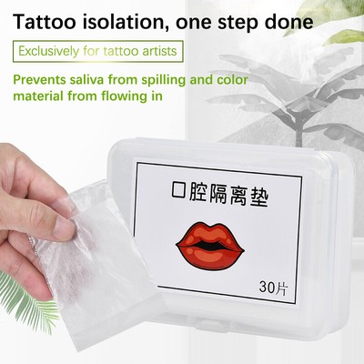 30 Pcs Tattooed Lip Oral Isolation Pad Tattoo Lip Disposable Tattoo ...