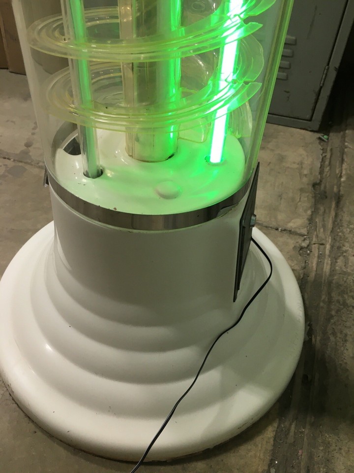 Vintage 3 Color REAL Neon Lighted Spiral Gumball Machine Wizard Spinner ...