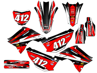 2002-2012 fits POLISPORT RESTYLE CR 125 R VIGOR Red Senge Graphics Kit ...