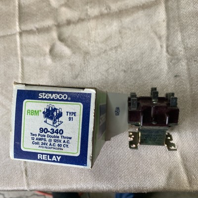 Steveco 90-340 2 Pole Double Through Relay NOS | eBay