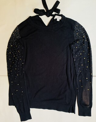 Loft Womens sweater S beaded sleeves EUC | eBay