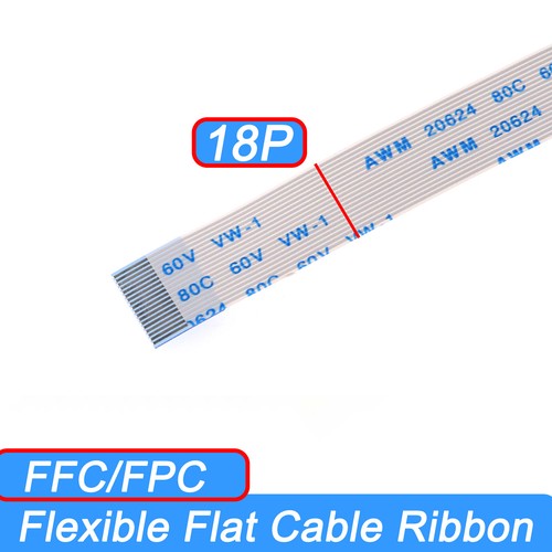 FFC/FPC Flexible Flat Cable Ribbon 18-Pin Forward/Reverse Pitch 0.5mm/1 ...