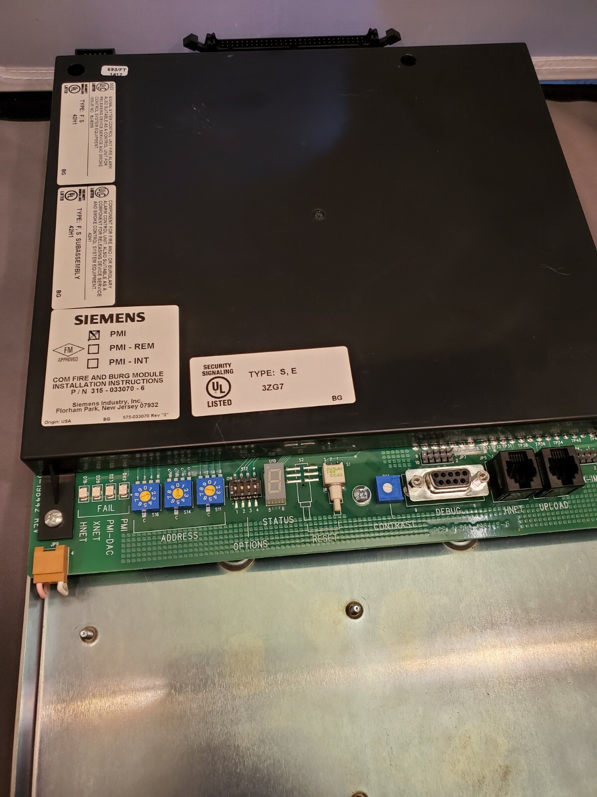 Siemens XLS FireFinder PMI Fire Alarm Person Machine Interface for sale ...