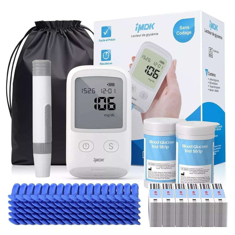 Diabetes Test Kit Blood Sugar Glucose Monitor Meter 206 PCS | eBay