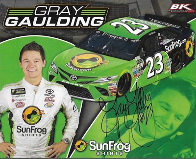 SIGNED 2017 GRAY GAULDING "SUNFROG SHIRT" #23 NASCAR MONSTER ENERGY CUP ...