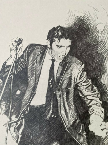 Originalzeichnung Bleistiftzeichnung Elvis Presley von Jose "Pepe ...