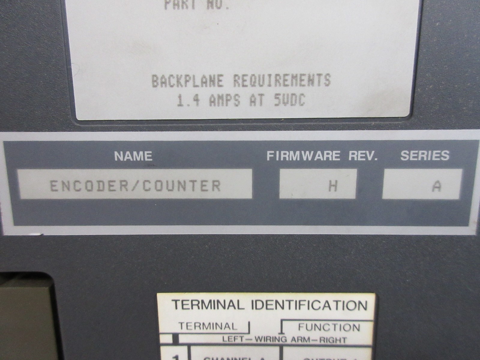 ALLEN BRADLEY 1771-IK SER. A USED ENCODER / COUNTER MODULE REV. H ...
