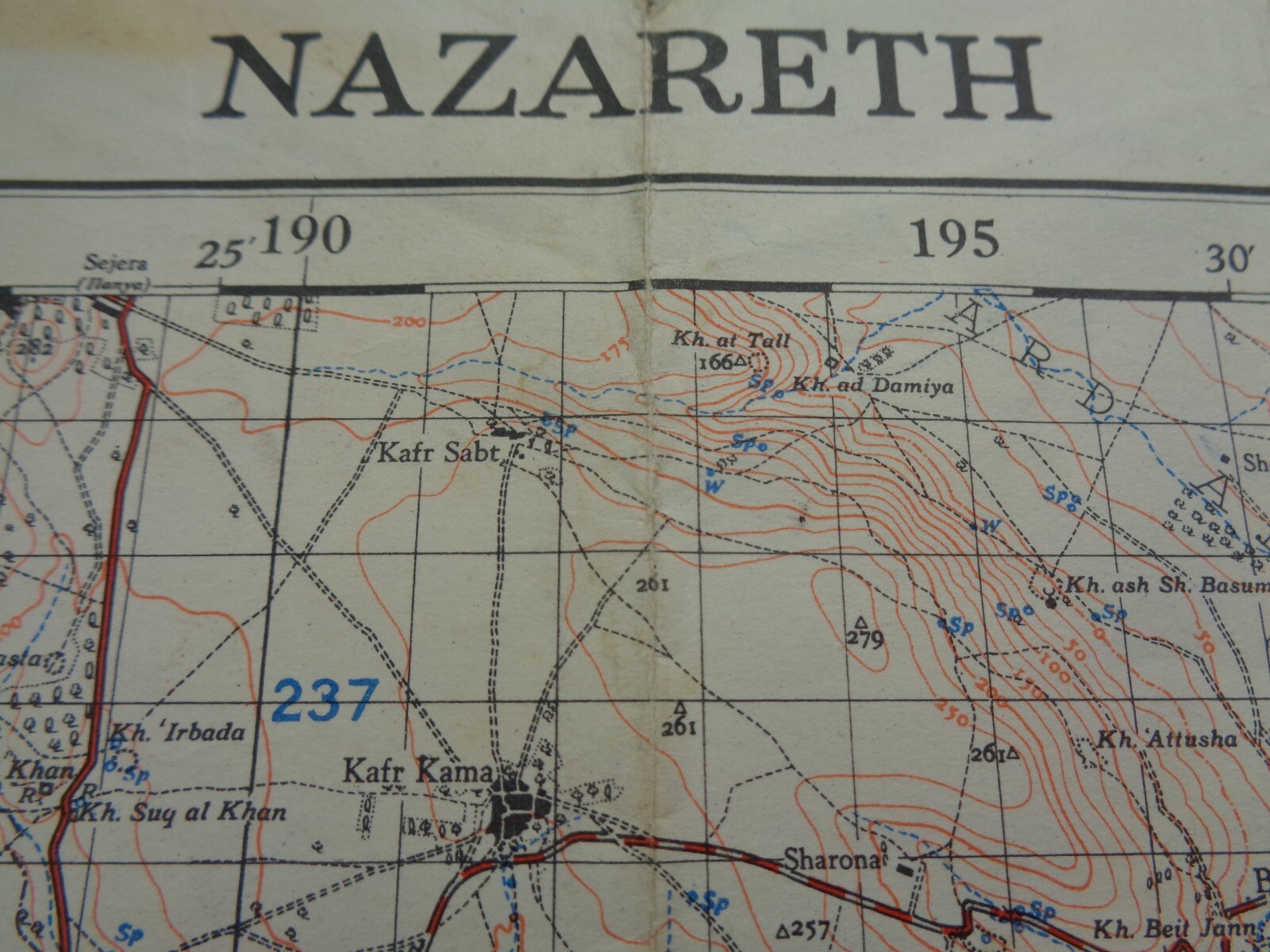 Original WW2 British Army map of "NAZARETH" (NOT TO BE PUBLISHED) | eBay