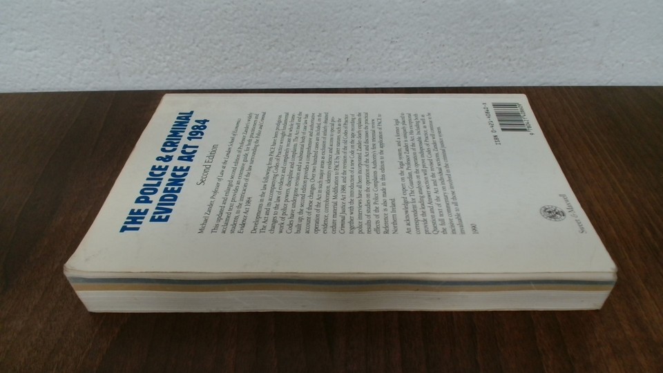 The Police and Criminal Evidence Act, 1984, Zander QC, Professor | eBay