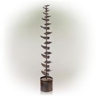 70" Indoor/Outdoor Floor Water Fountain Metal Leaf Tier Waterfall ...