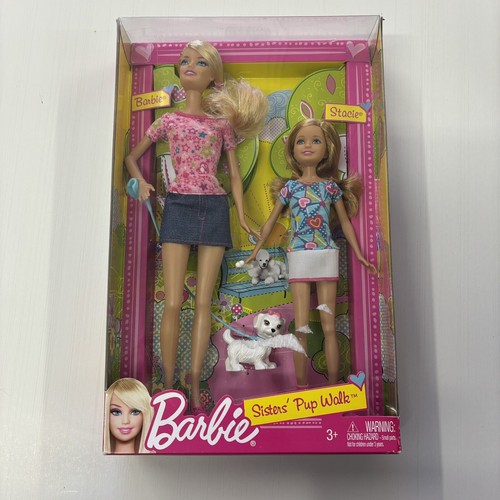 2011 Mattel Barbie Sisters' Pup Walk Barbie & Stacie & Dog Set #W3285 ...