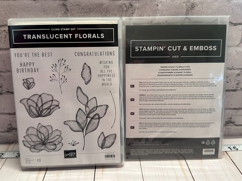 Stampin Up! TRANSLUCENT FLORALS Stamp Set & TRANSLUCENT FLORALS DIES ...