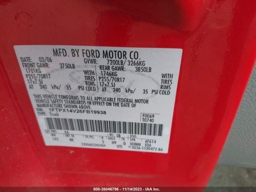 Chassis ECM Temperature Fits 04-08 FORD F150 PICKUP 1296440 | eBay