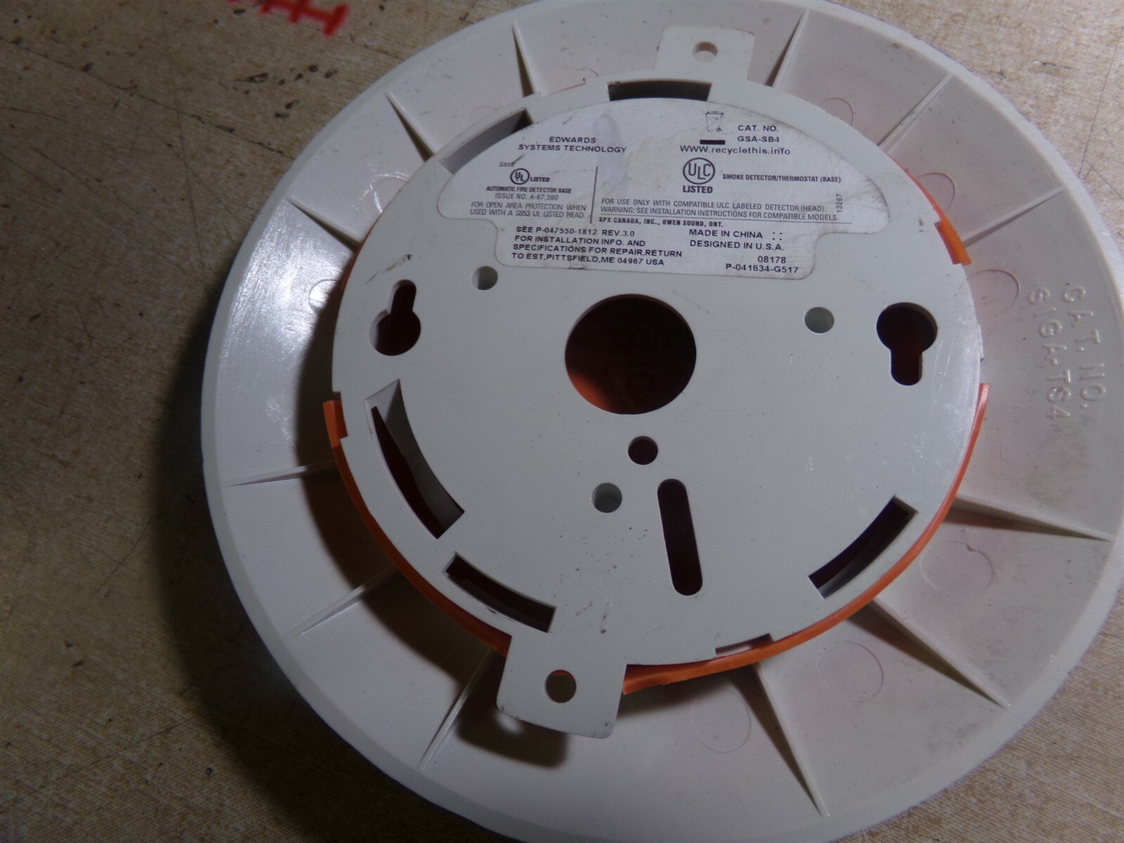Edwards System Technology Fire Alarm P-041634-G517 *FREE SHIPPING* | eBay