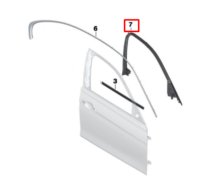 New BMW 3 F30 Front Right Door Window Frame Cover 51337323508 | eBay