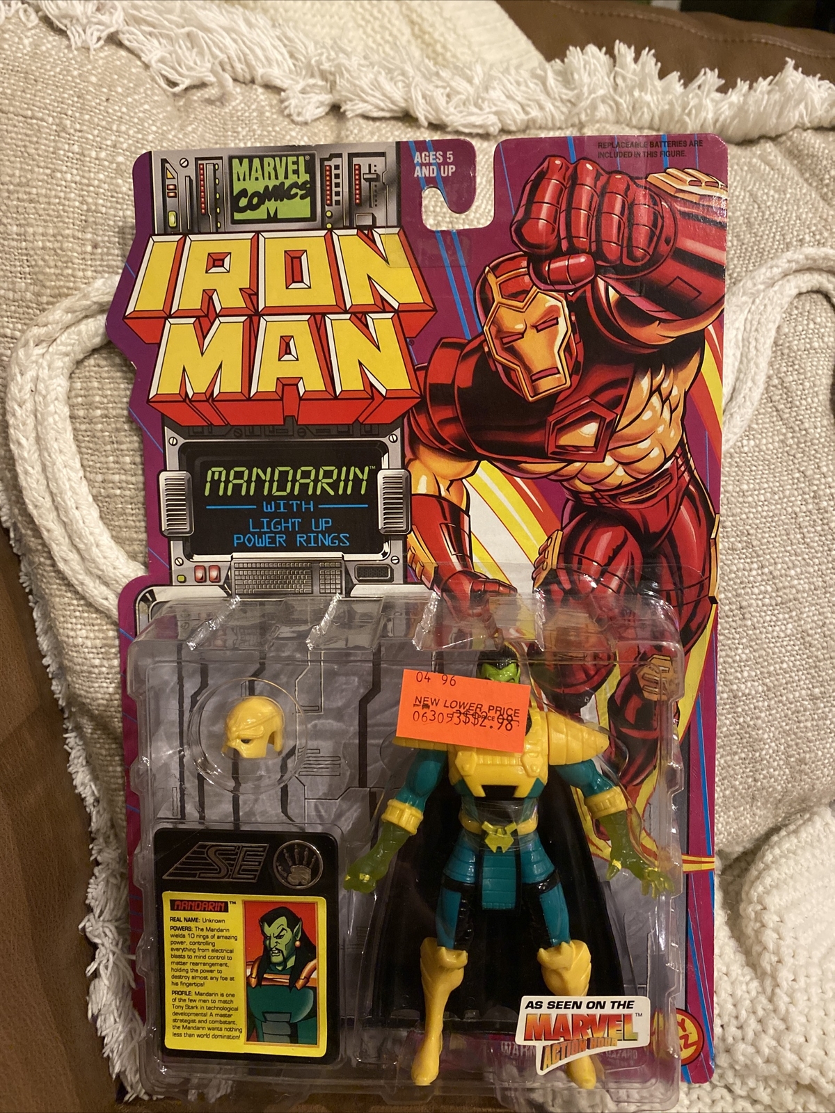 Marvel Iron Man MANDARIN Action Figure w/Light Up Power Rings ToyBiz ...