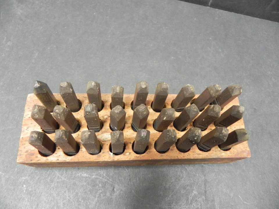 Vintage Set 1/8" Letter Punches-GruvGrip | eBay