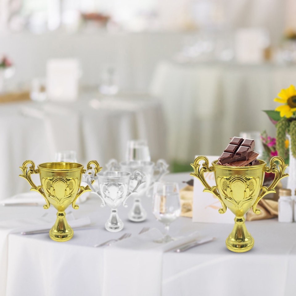 Candy Storage Box Electroplating Storage Mini Trophy Candy Container ...