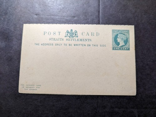Mint Straits Settlements Postal Stationery Postcard and Reply Card One ...
