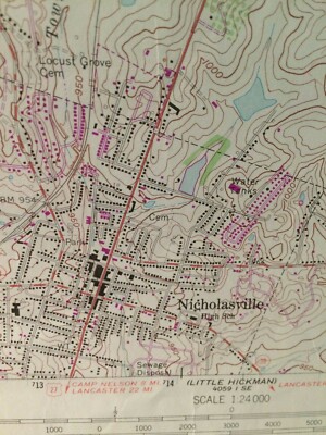 Authentic 1965 Nicholasville KY Topographic 7.5 Minute Series ...