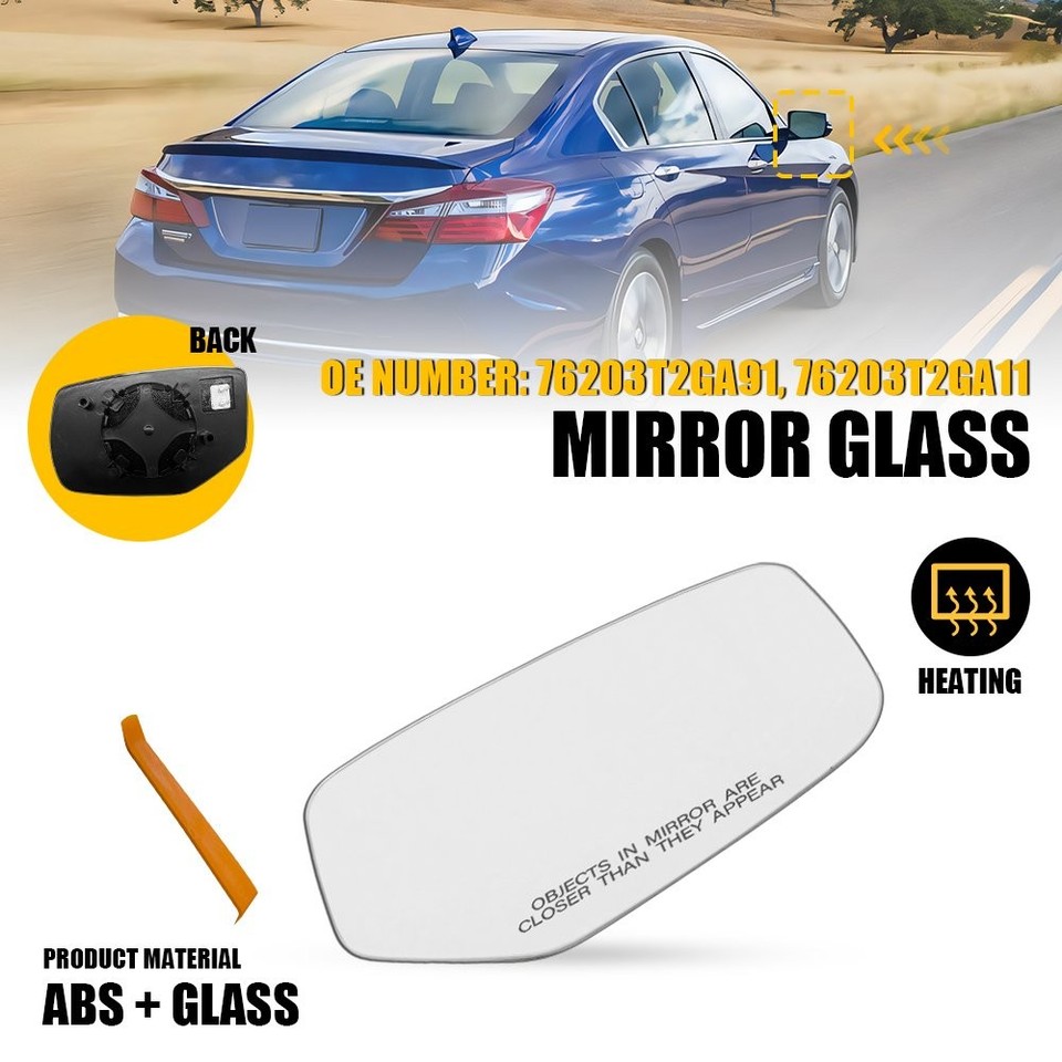 1PC Heated Front Passenger Side Mirror Glass Fit 2013 14-17 Honda ...