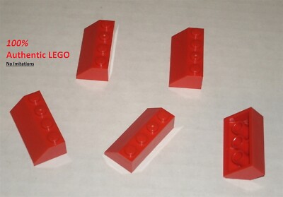 LEGO NEW 2x4 Red Slope 45° (5x) 303721 Brick 3037 | eBay