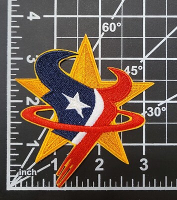 Houston Astros Texans Rockets 3.5" Iron On Embroidered Patch ~ Free ...