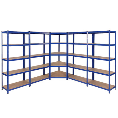5 Bay Corner Racking/Shelving 5 Tier Heavy Duty Garage Storage Racks | eBay