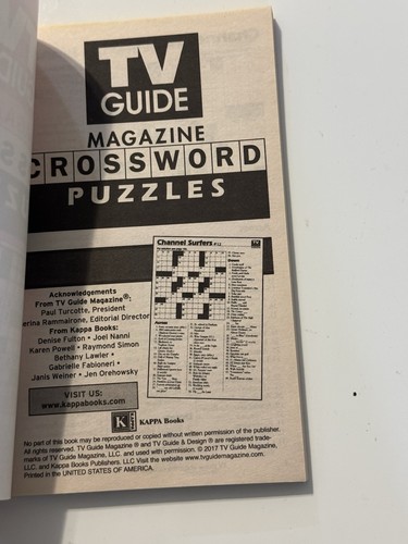 TV Guide Magazine Crossword Puzzle (volume 52). | eBay