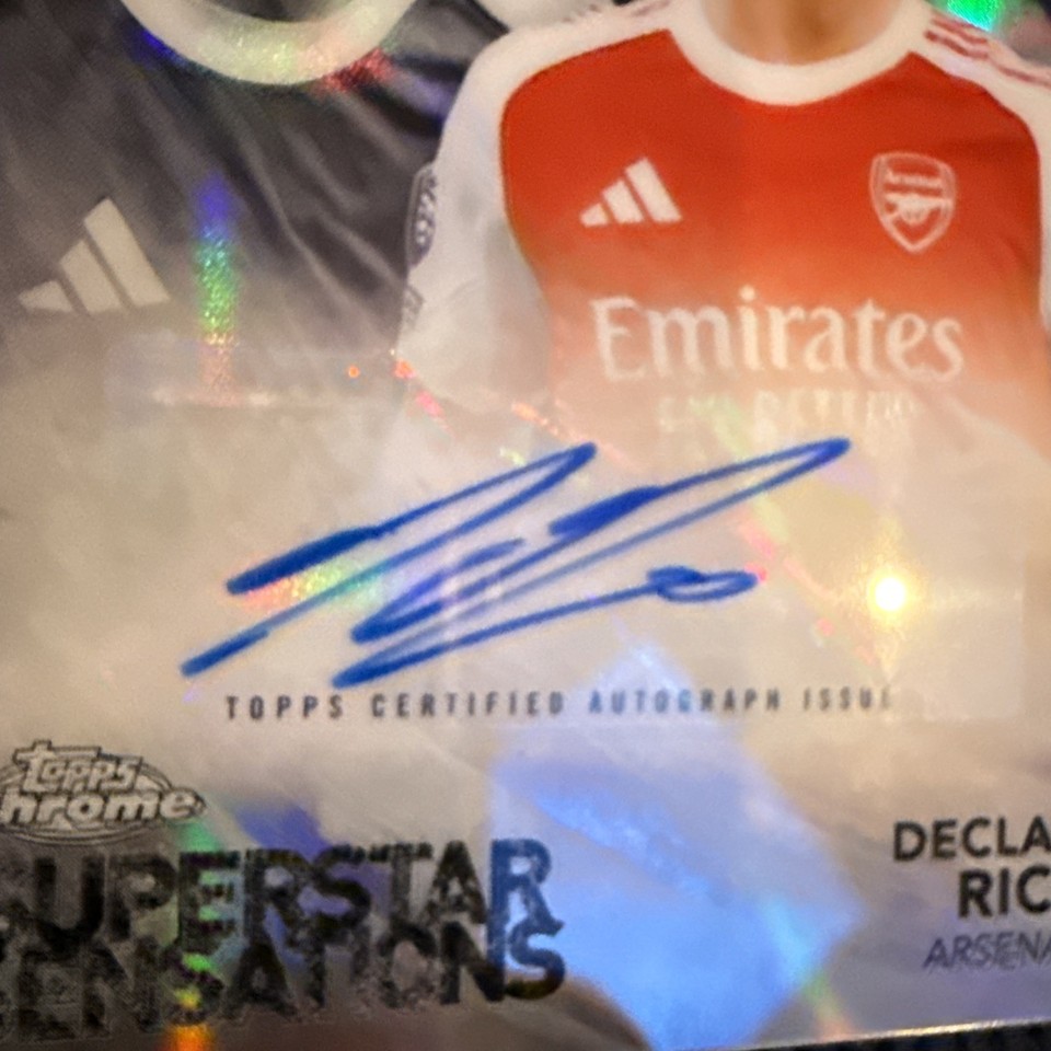 2026 Topps Chrome EPL Declan Rice Superstar Sensations Auto RARE 1: ...