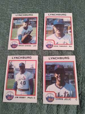 1987 Pro Cards Lynchburg Mets Set (28) Brian Givens/Jim Bibby/Chris ...
