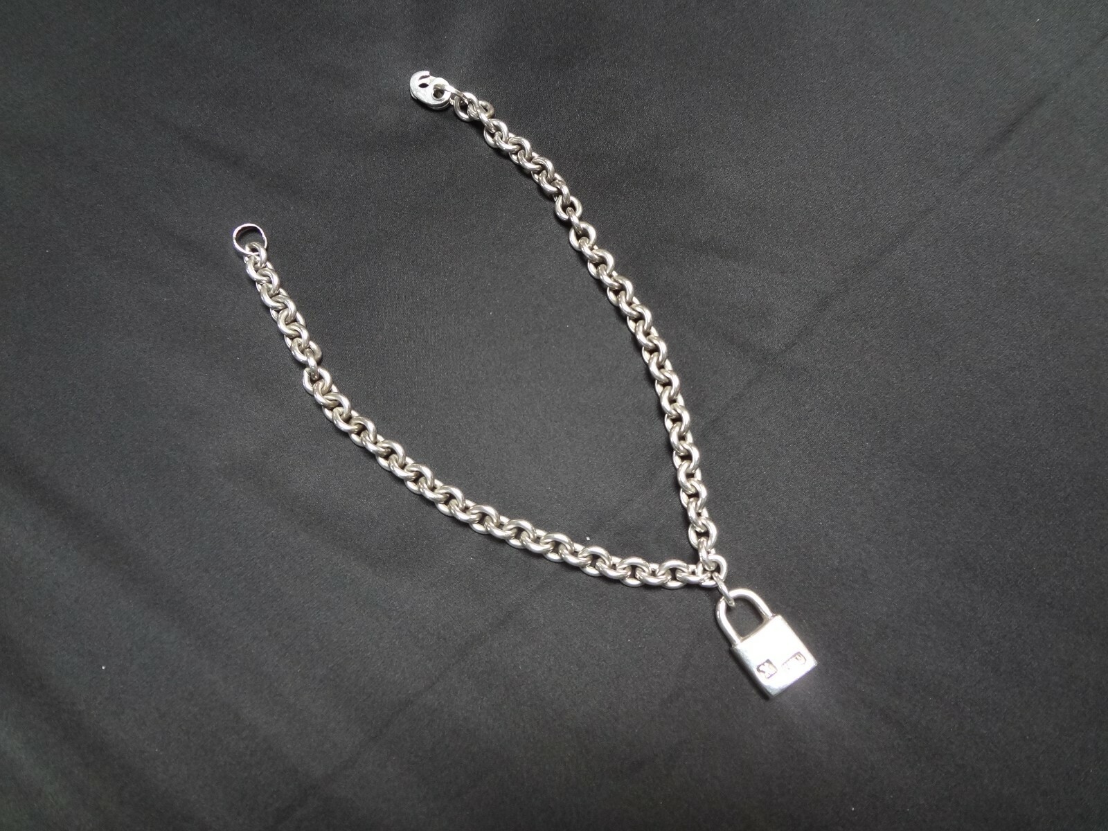 "AMAZING" VASS LUDACER GOTHIC PADLOCK LOCK LINK CHAIN STERLING SILVER ...