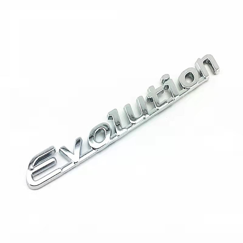 Car Badge Evolution Nameplate Emblem For Mitsubishi Lancer Evo Chrome ...