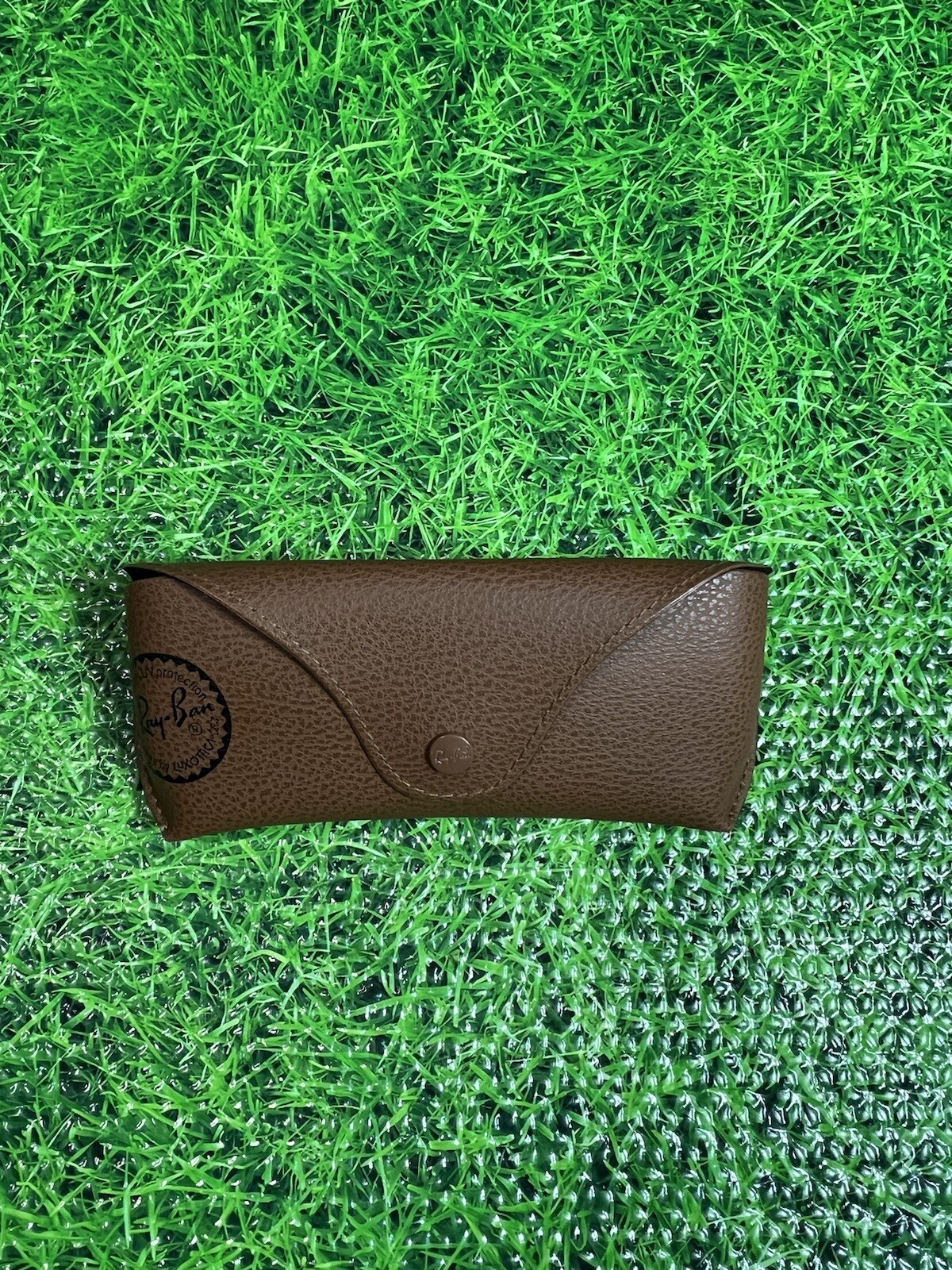 Ray-Ban SUNGLASS CASE Brown Leather I Semi-Hard I Snap Closure | eBay