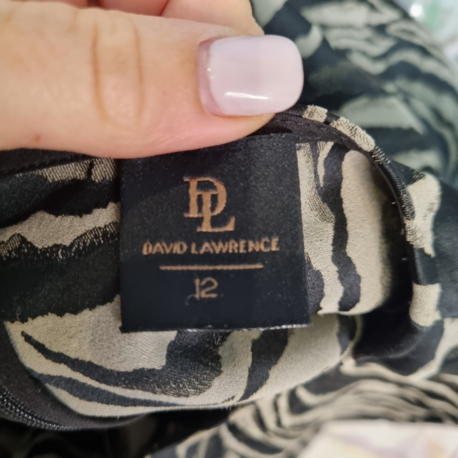 DAVID LAWRENCE Dress Size 12 Nude Black Stretchy Knee-length Summer ...