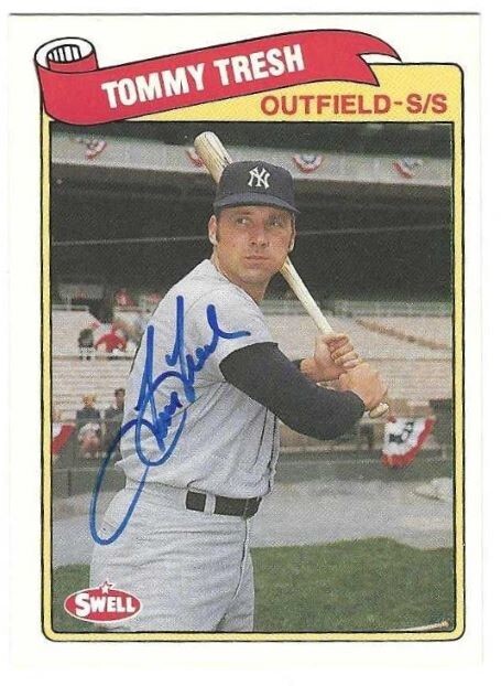 Autographed 1989 Swell Baseball Greats card #52 TOM TRESH New York ...