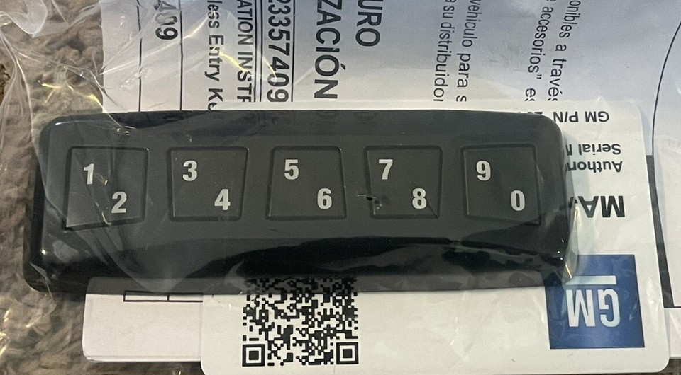 NOS Genuine GM Keyless Entry Keypad 85540054 | eBay