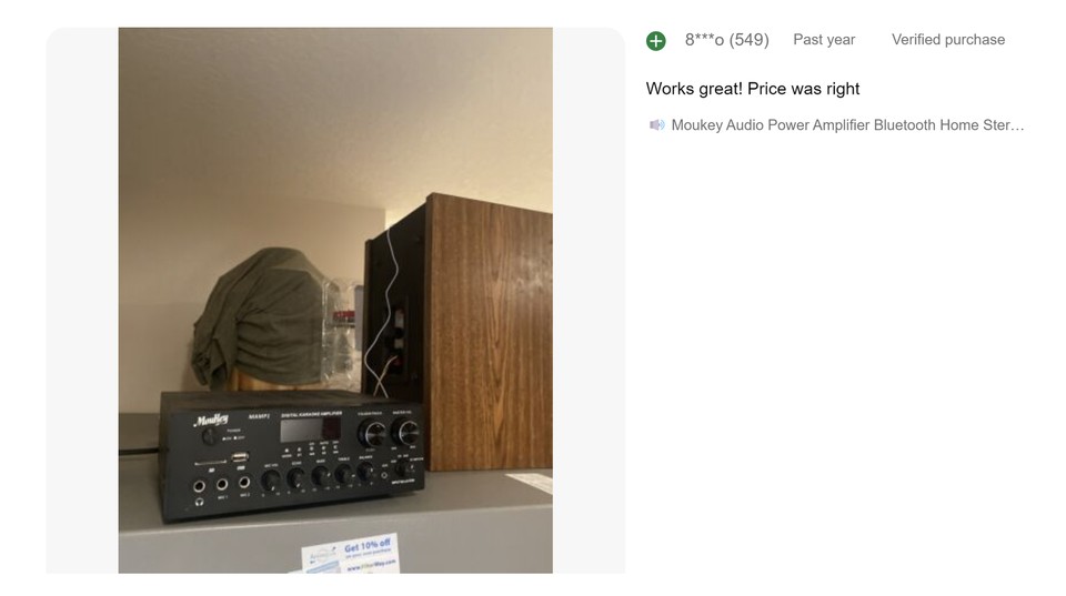 Moukey MAMP1 400W Audio Power Amplifier 2 Channel Amp Stereo Receiver ...