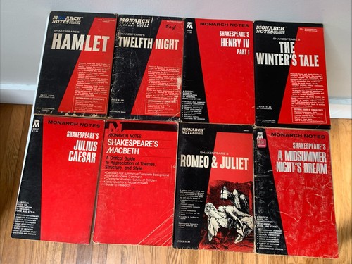 Cliffs Notes & Monarch Notes Lot of 13 All William Shakespeare Macbeth ...