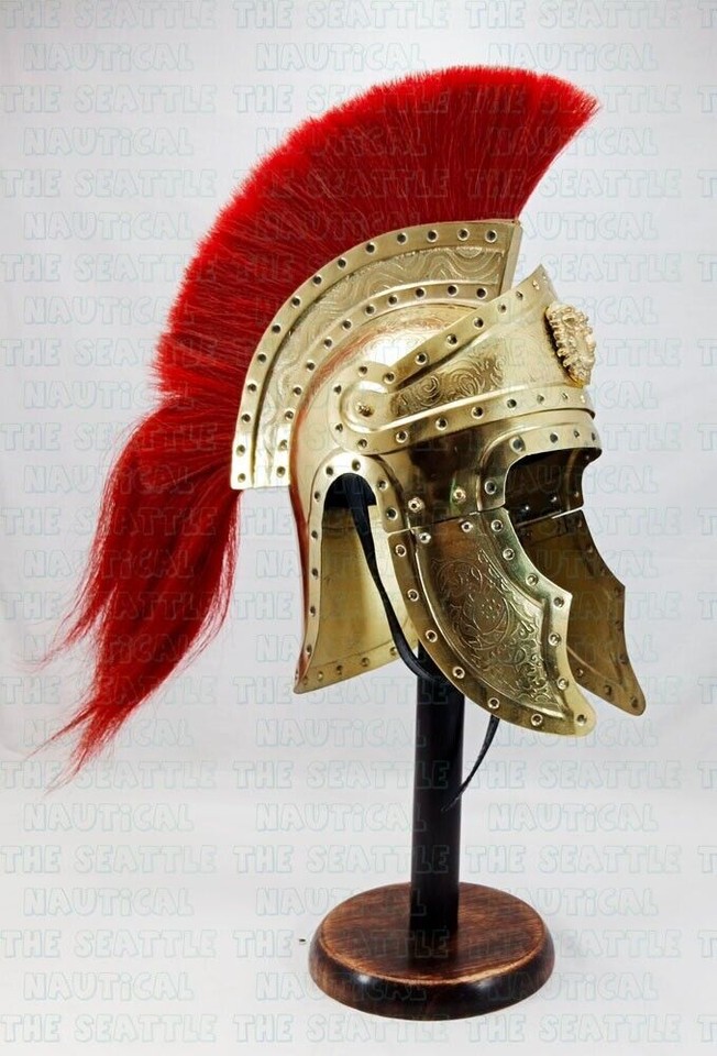 Medieval Roman Imperial Guard Praetorian Helmet Costume Red Plume for ...