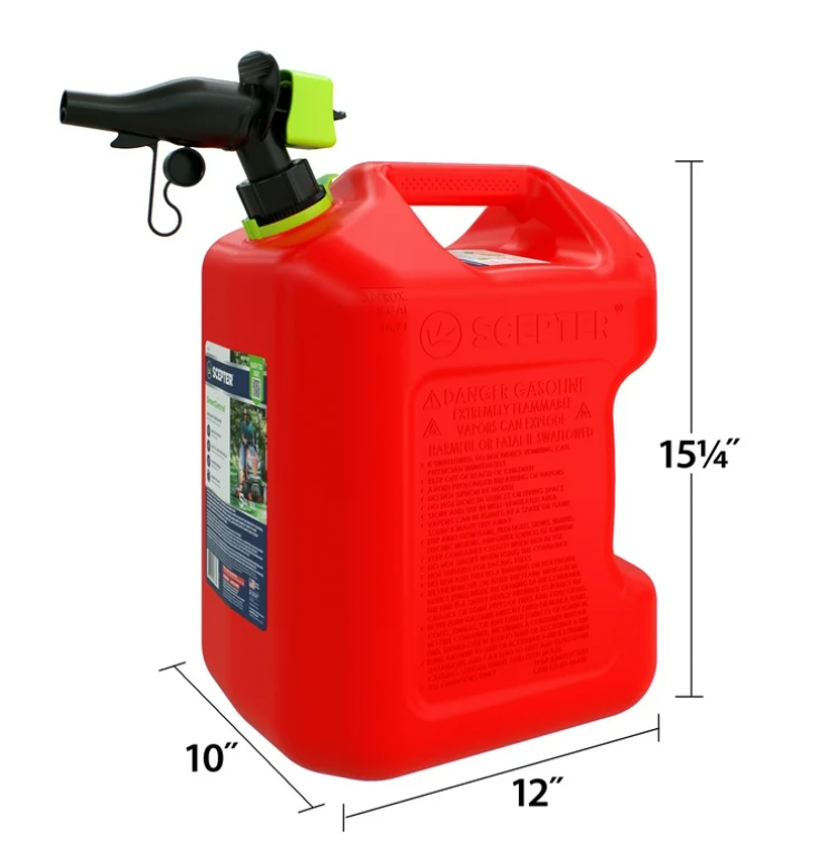 Scepter 5 Gallon Gas Can SmartControl Enhance Fuel Gasoline Container L ...